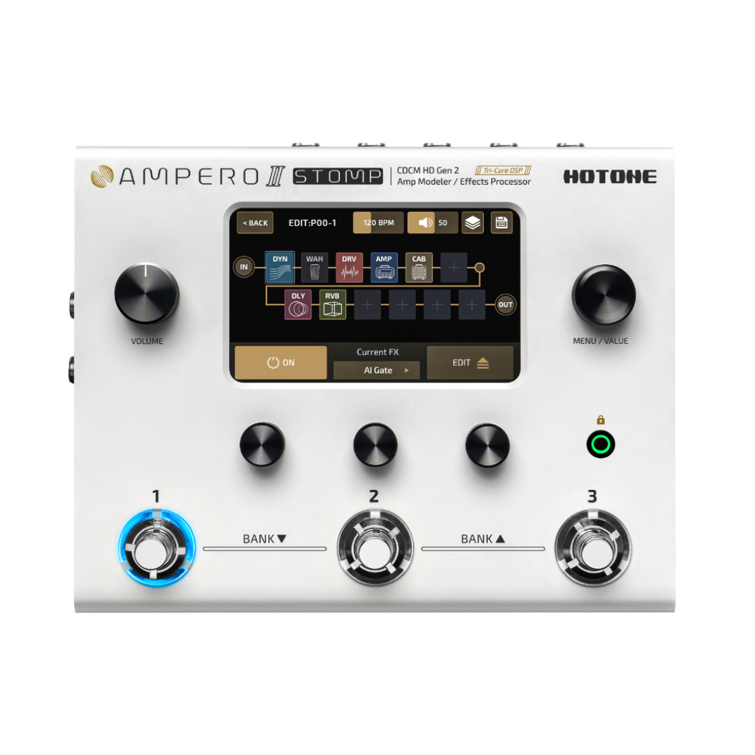 HOTONE - AMPERO II STOMP - AMP MODELER & EFFECTS PROCESSOR