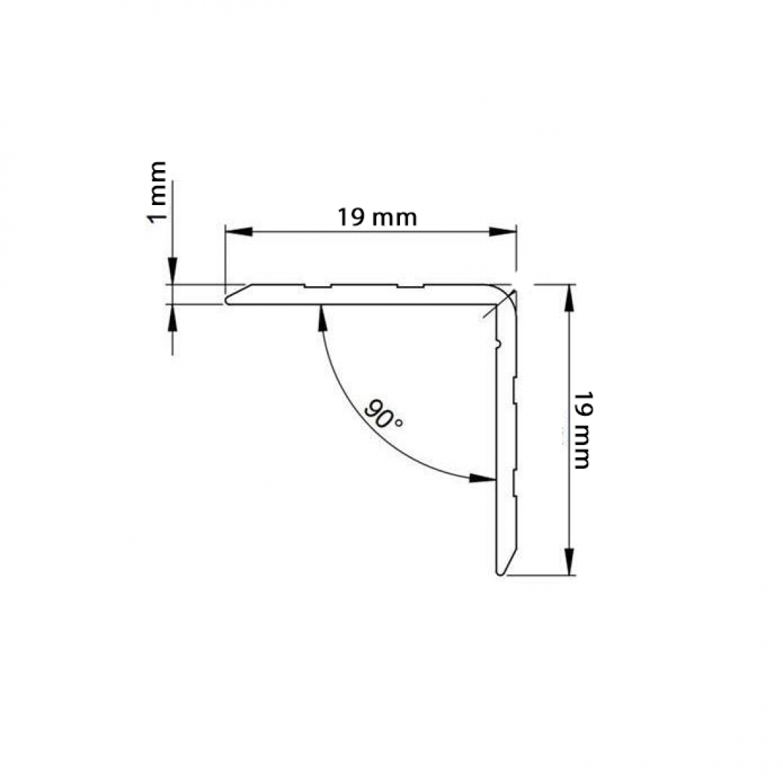 Flight Case Aluminum Angled Profiles Black