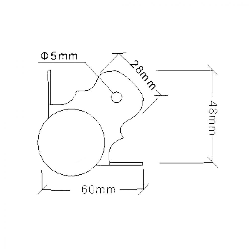 Flight Case Ball Corner Black
