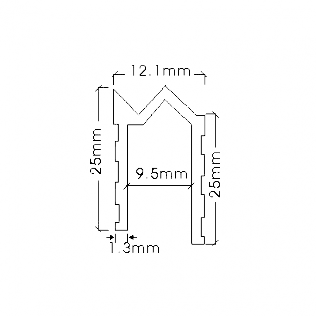 Flight Case Aluminum Edge Extrusions Black
